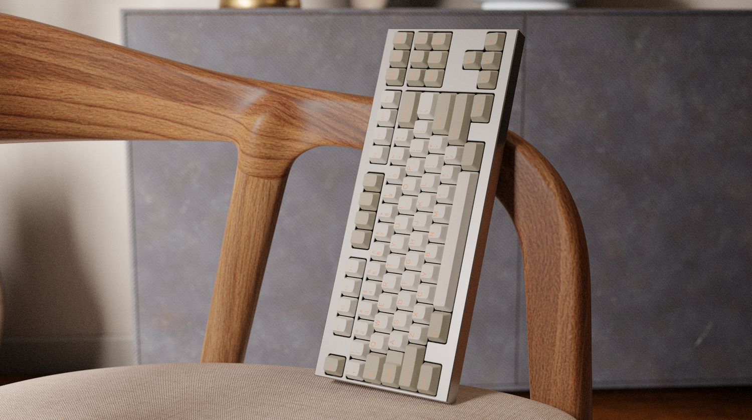 DCS Orange on Beige – Bowl Keyboards